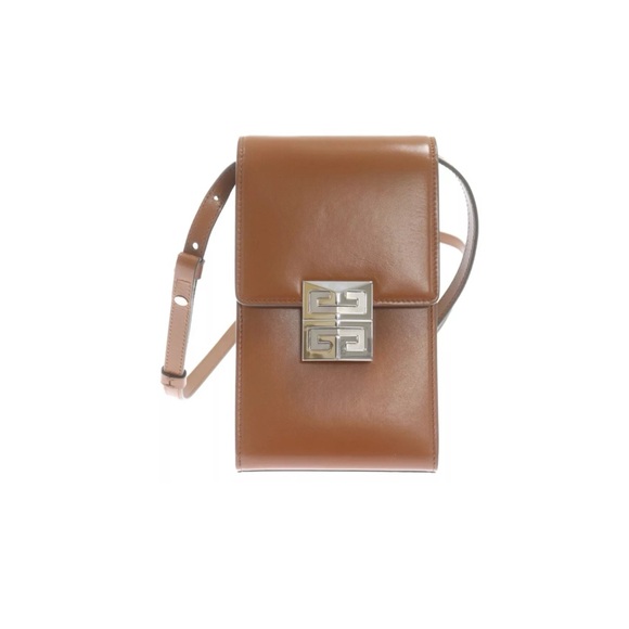 Givenchy | Bags | Givenchy Brown 4g Mini Vertical Bag Crossbody | Poshmark